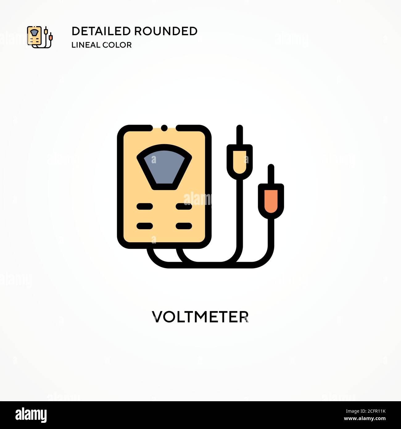 Voltmeter vector icon. Modern vector illustration concepts. Easy to ...