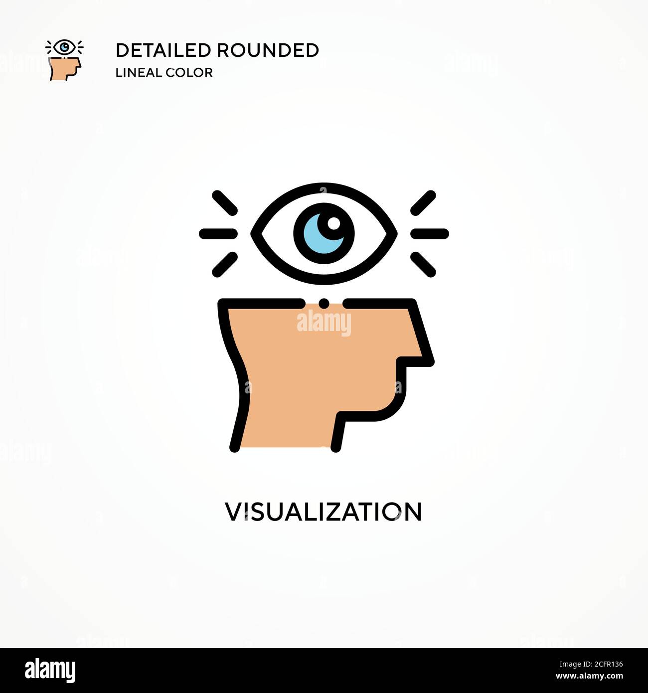 Visualization vector icon. Modern vector illustration concepts. Easy to ...