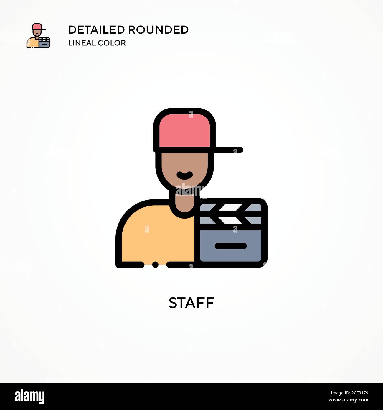 Staff vector icon. Modern vector illustration concepts. Easy to edit ...