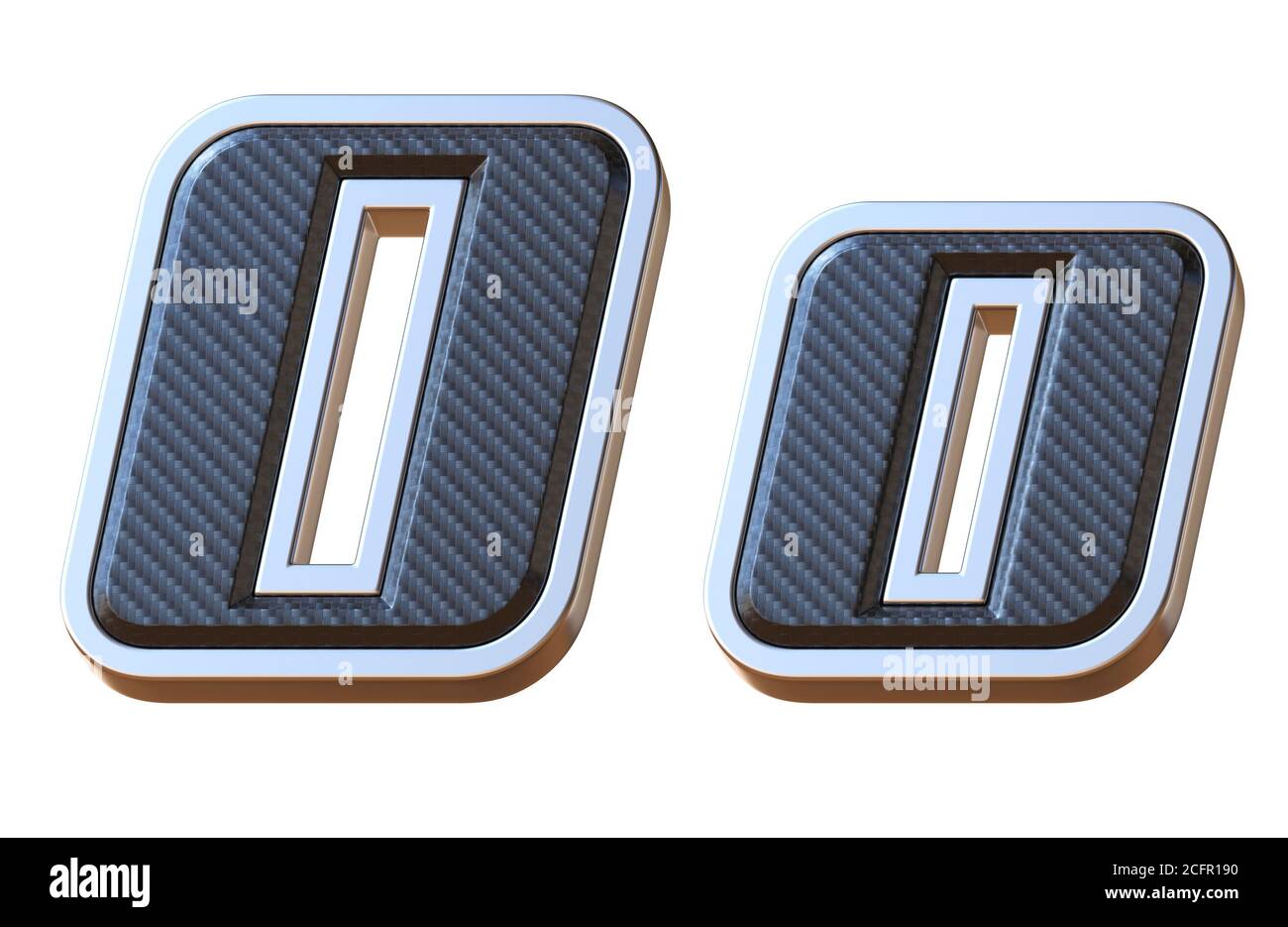 Carbon fiber and metallic font, 3d rendering, letter O Stock Photo - Alamy
