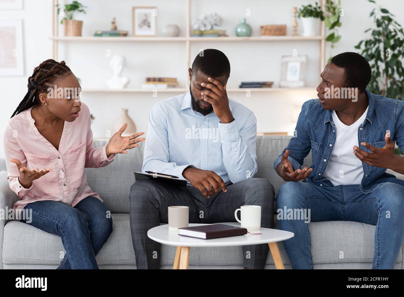 Angry people conflict or arguing between family hi-res stock ...