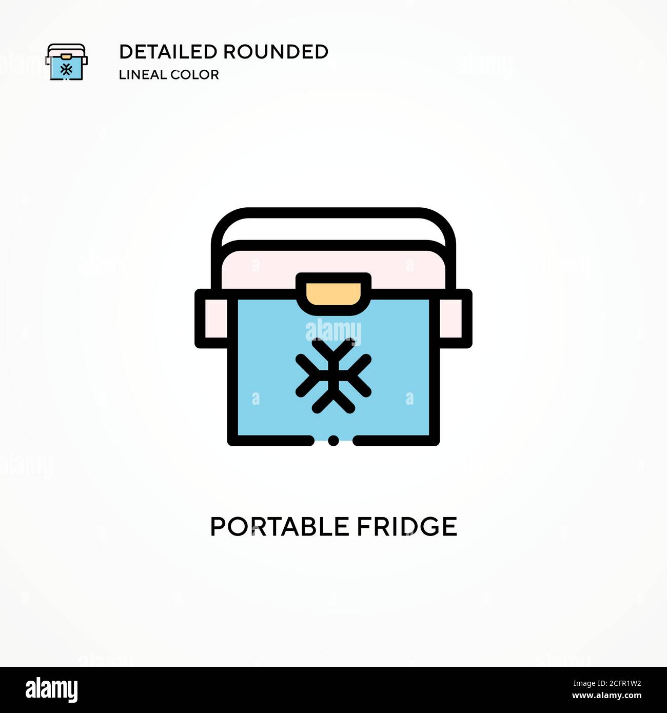 Portable fridge vector icon. Modern vector illustration concepts. Easy ...