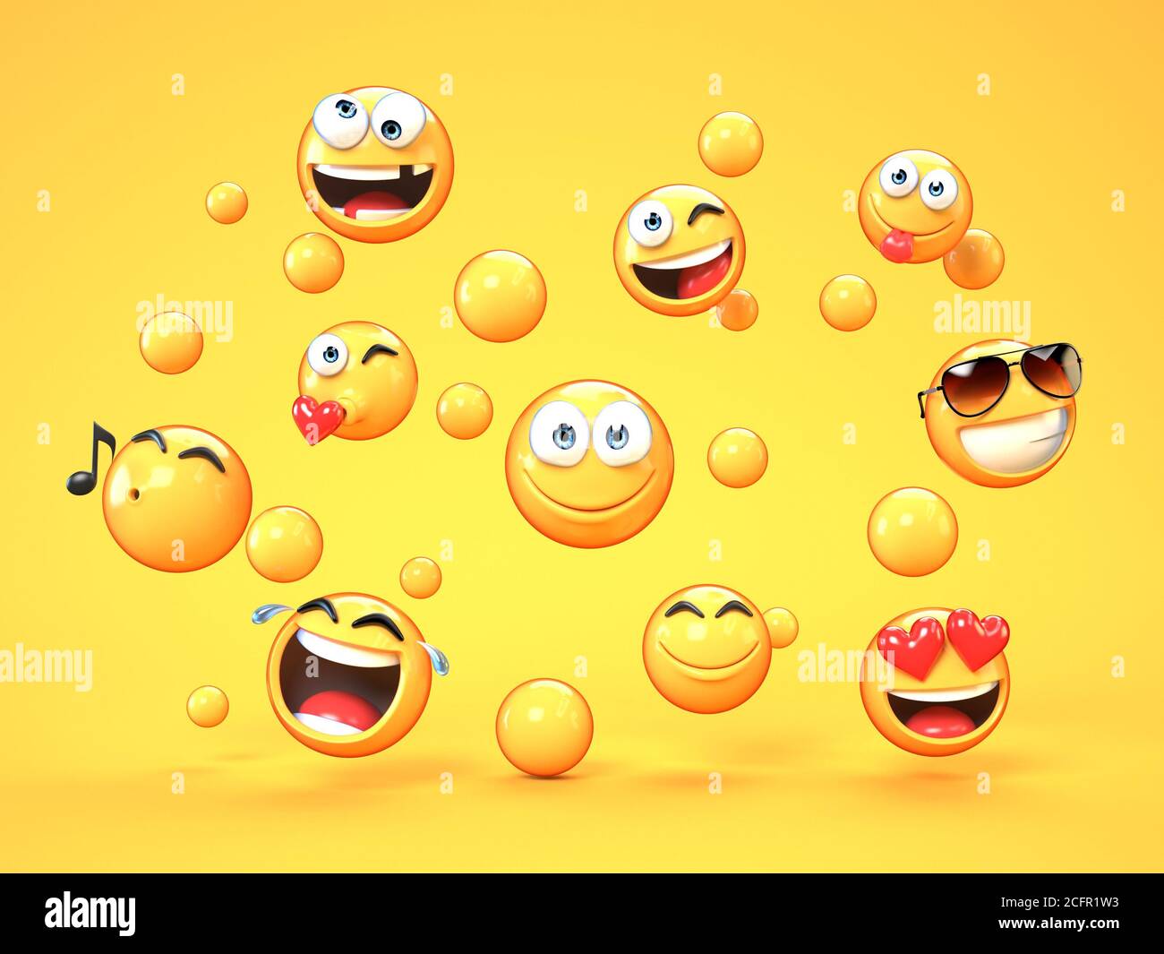 Group yellow emoticons on hi-res stock photography and images - Alamy