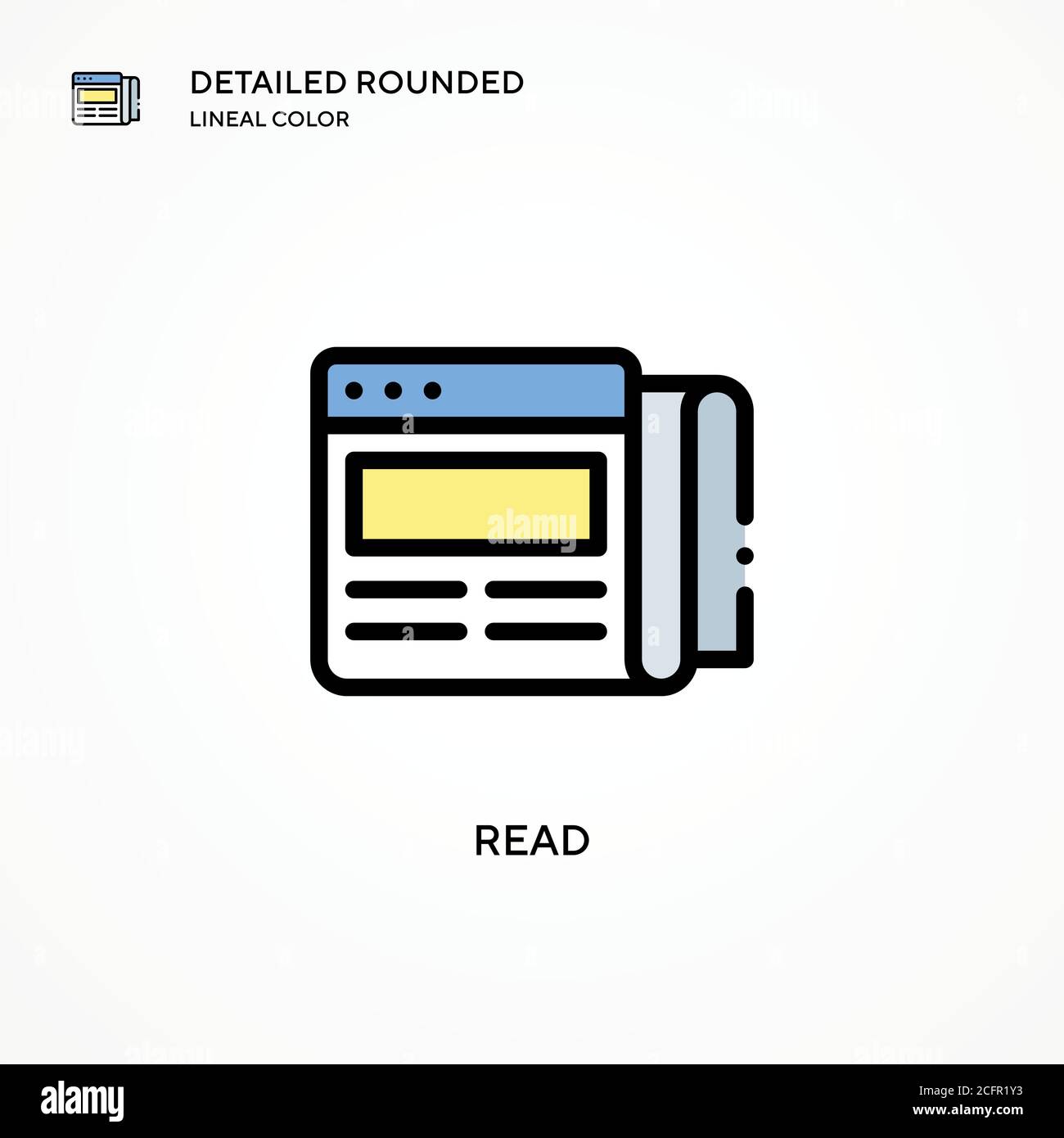 Read vector icon. Modern vector illustration concepts. Easy to edit and ...