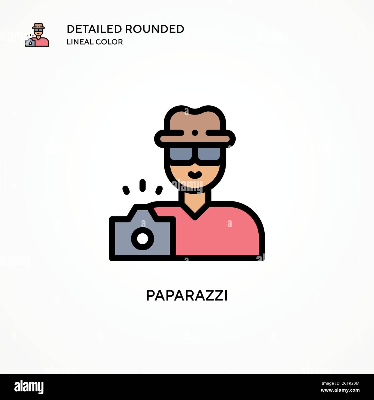 Paparazzi vector icon. Modern vector illustration concepts. Easy to ...