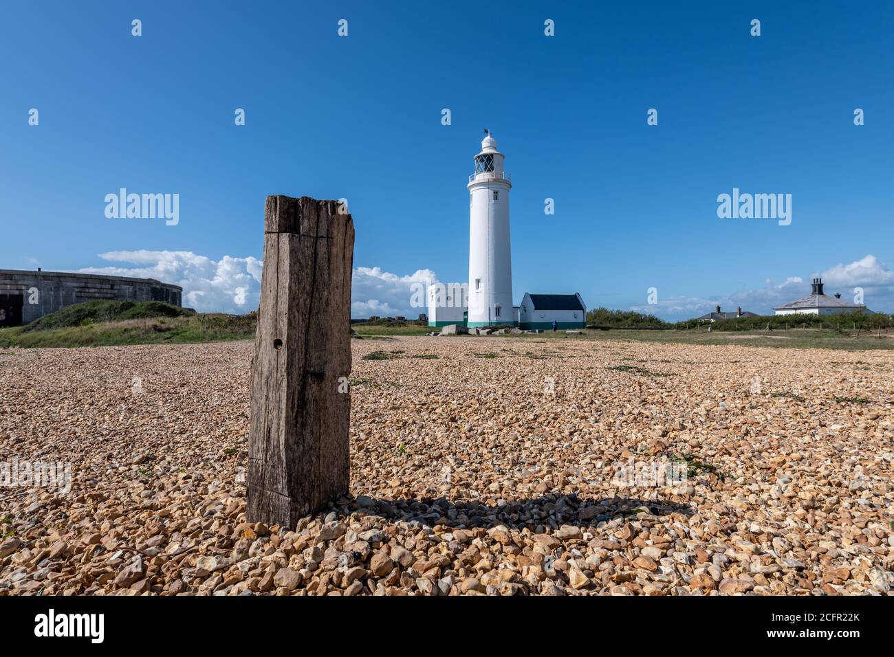 Coastline at Hurst Castle and Lighthouse in Hampshire, UK Stock Photo ...