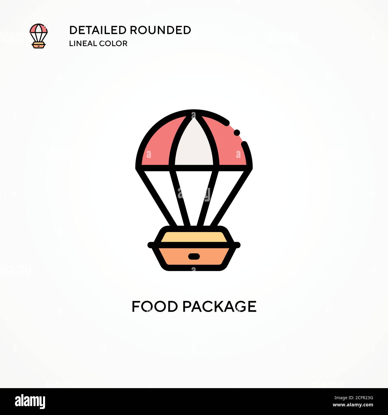 Food package vector icon. Modern vector illustration concepts. Easy to ...