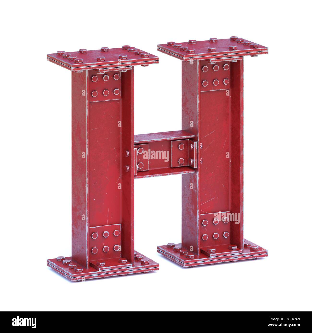 Steel I beam font 3d rendering letter L Stock Photo - Alamy