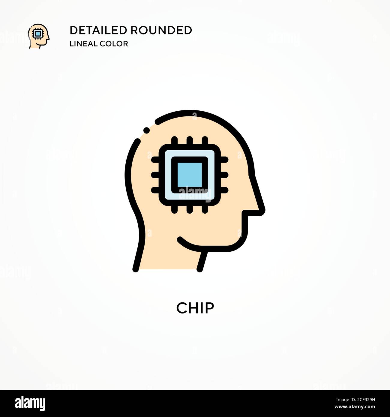 Chip vector icon. Modern vector illustration concepts. Easy to edit and ...