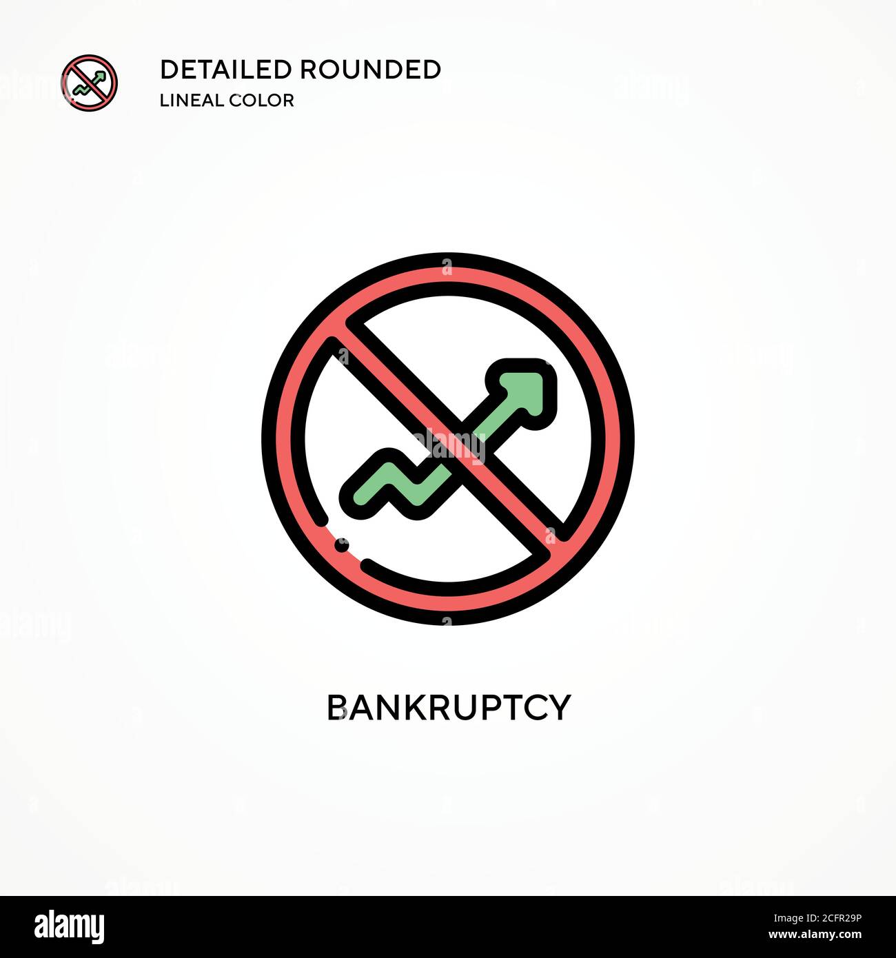 Bankruptcy vector icon. Modern vector illustration concepts. Easy to ...