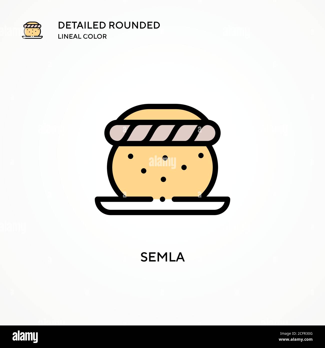 Semla vector icon. Modern vector illustration concepts. Easy to edit ...