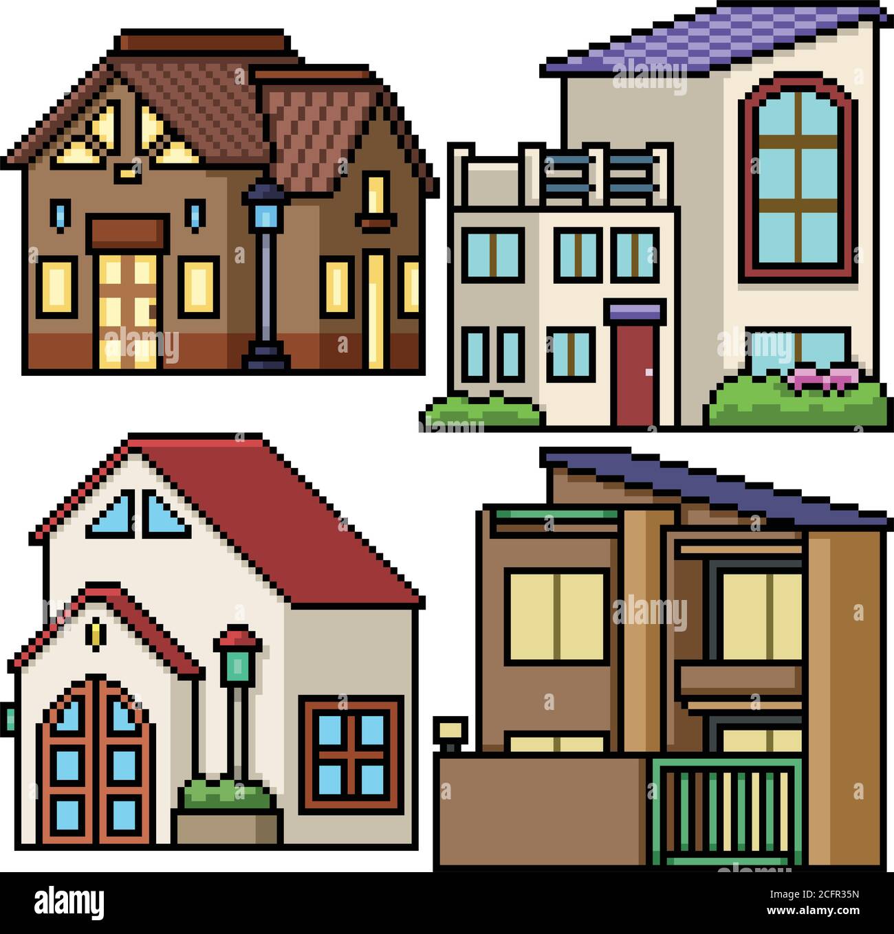 Modern house Stock Vector Images - Alamy