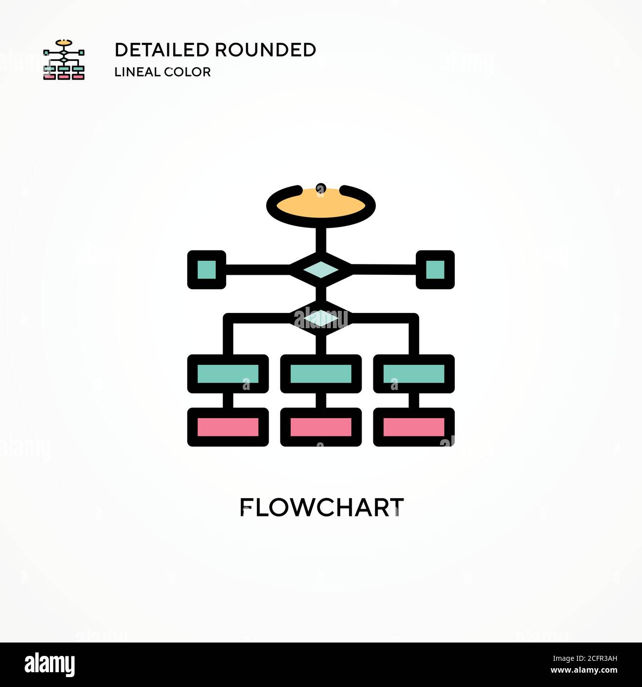 Flowchart vector icon. Modern vector illustration concepts. Easy to ...