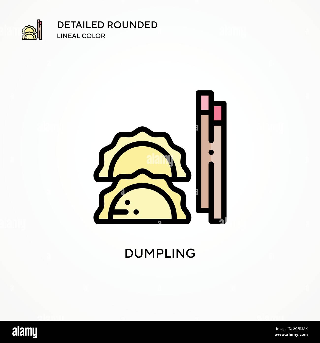 Dumpling vector icon. Modern vector illustration concepts. Easy to edit ...