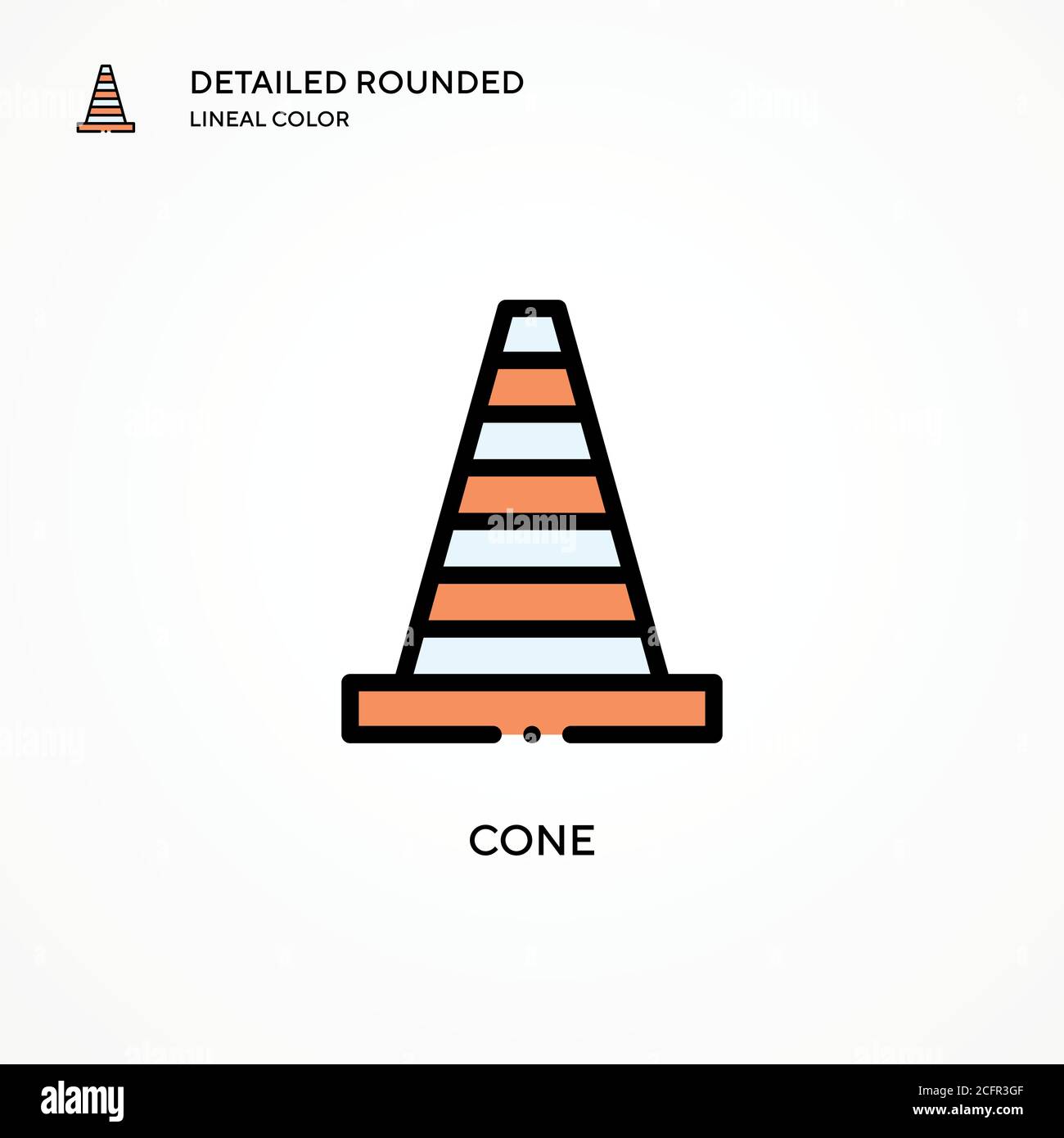Cone vector icon. Modern vector illustration concepts. Easy to edit and ...