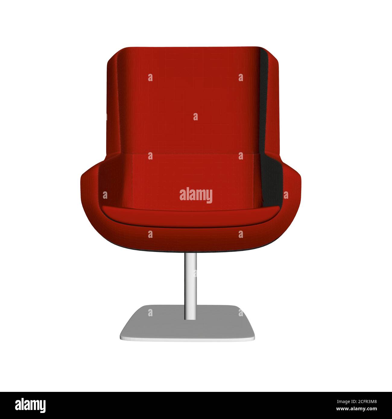 Red comfortable chair. Front view. 3D. Vector Stock Vector Image & Art ...