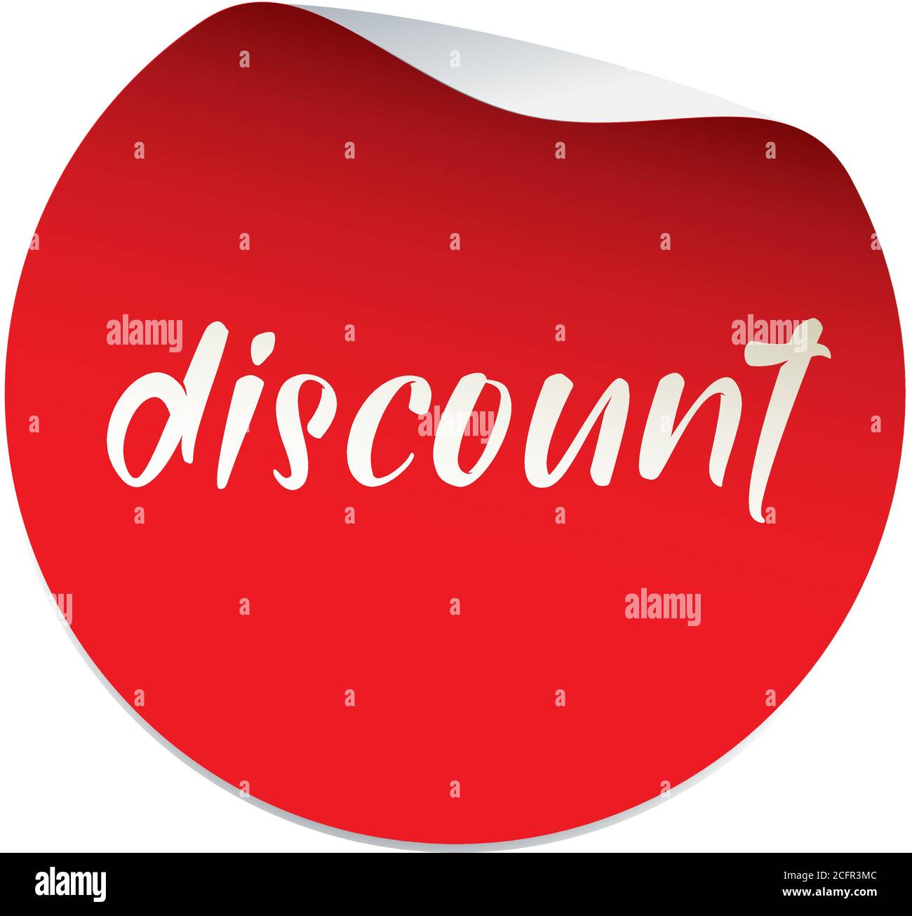 Red vector sticker. Discount. Vector badge and logo Stock Vector Image ...