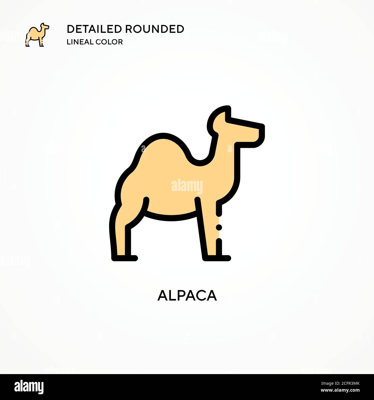 Alpaca vector icon. Modern vector illustration concepts. Easy to edit ...