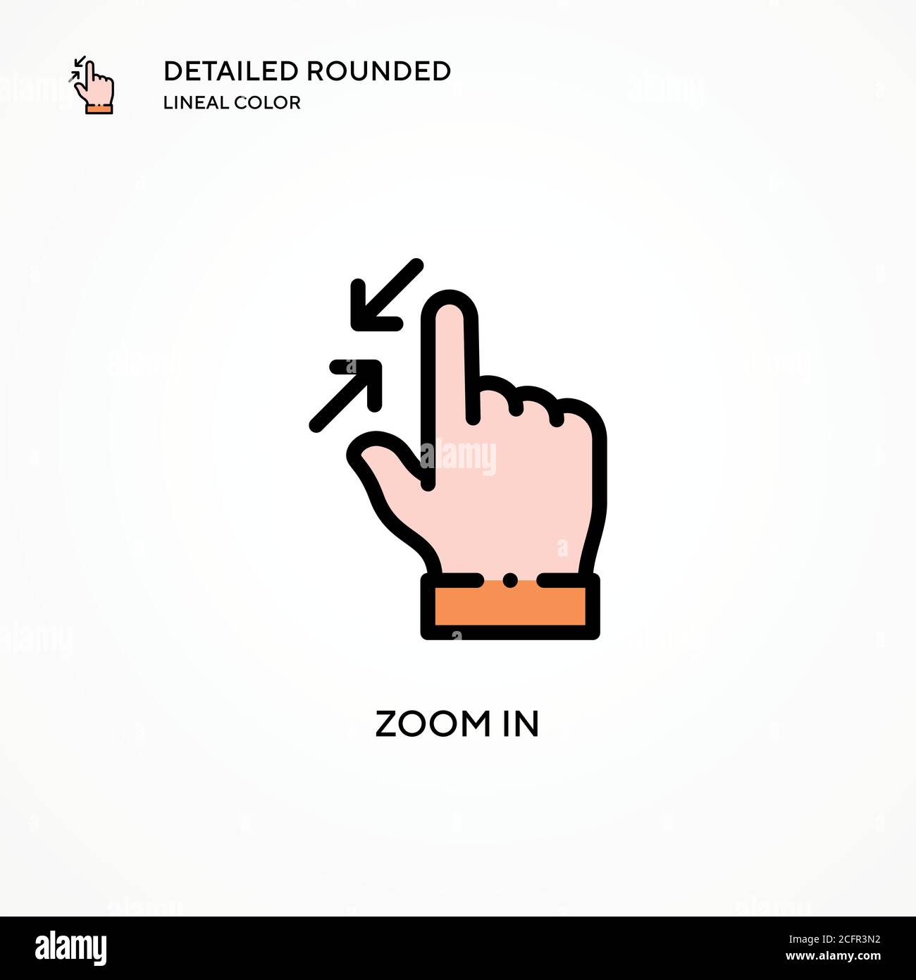 Zoom in vector icon. Modern vector illustration concepts. Easy to edit ...