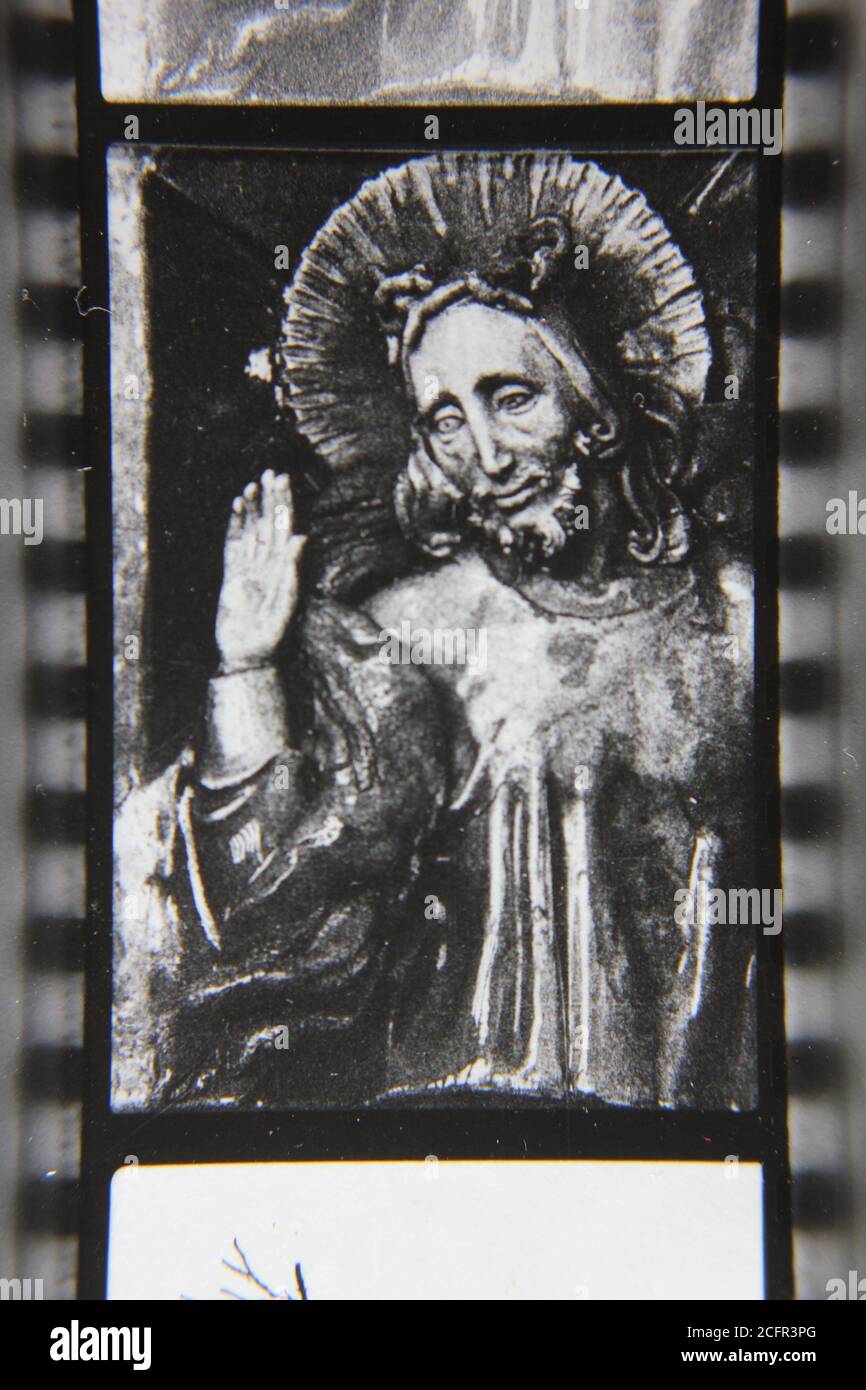 Fine 1970s vintage black and white photography of religious iconography ...