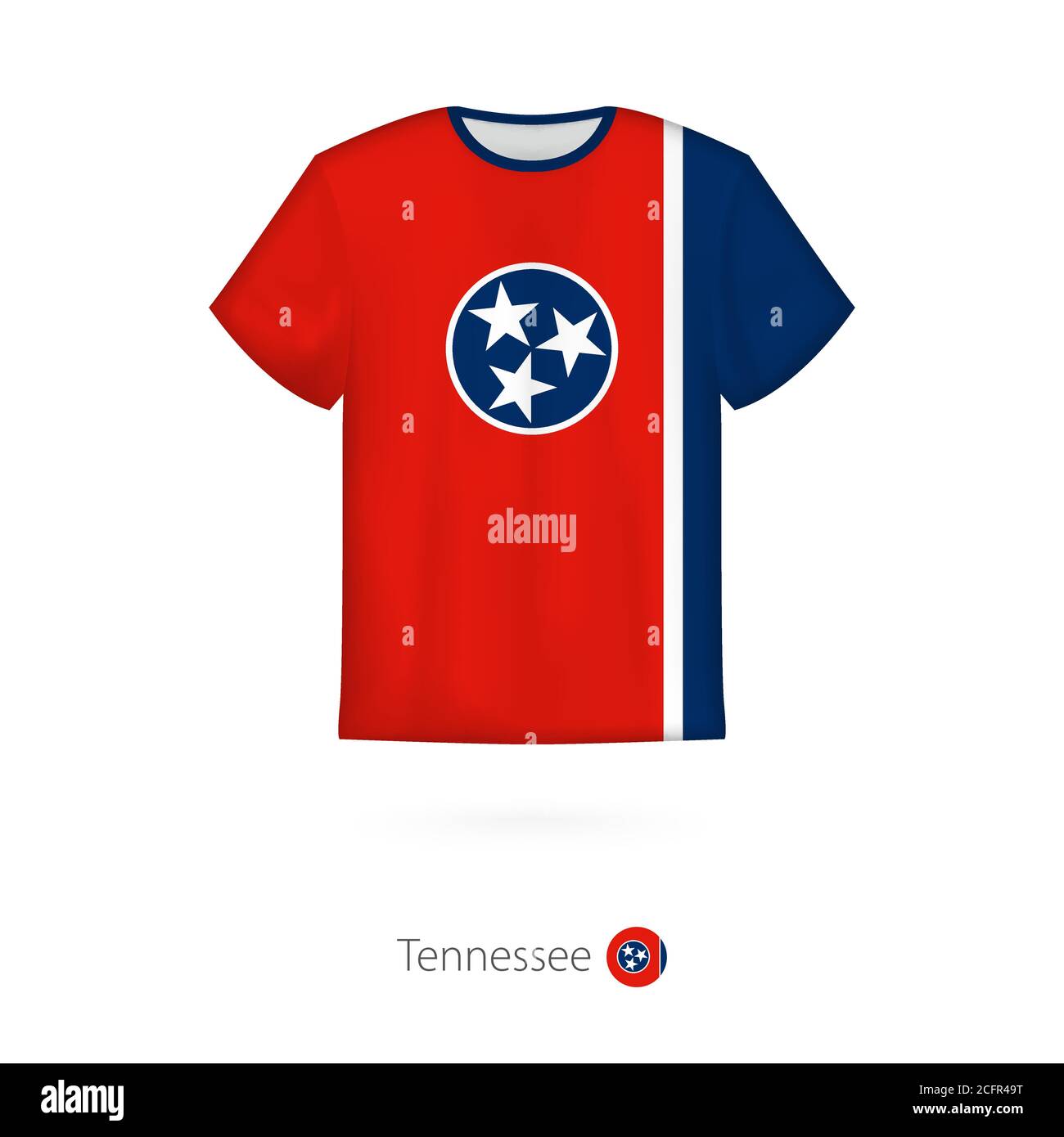 T-shirt design with flag of Tennessee U.S. state. T-shirt vector ...