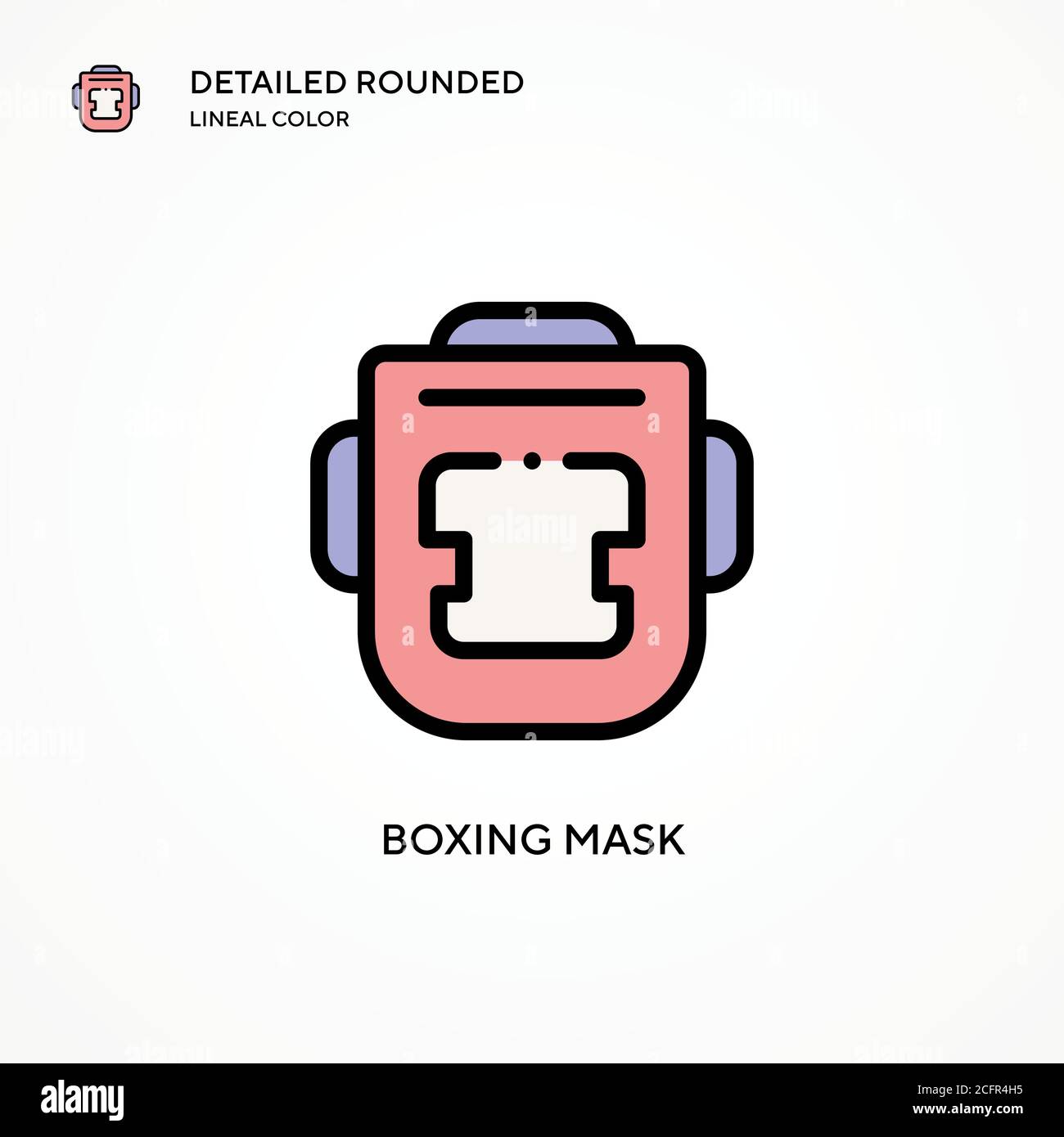Boxing mask vector icon. Modern vector illustration concepts. Easy to ...