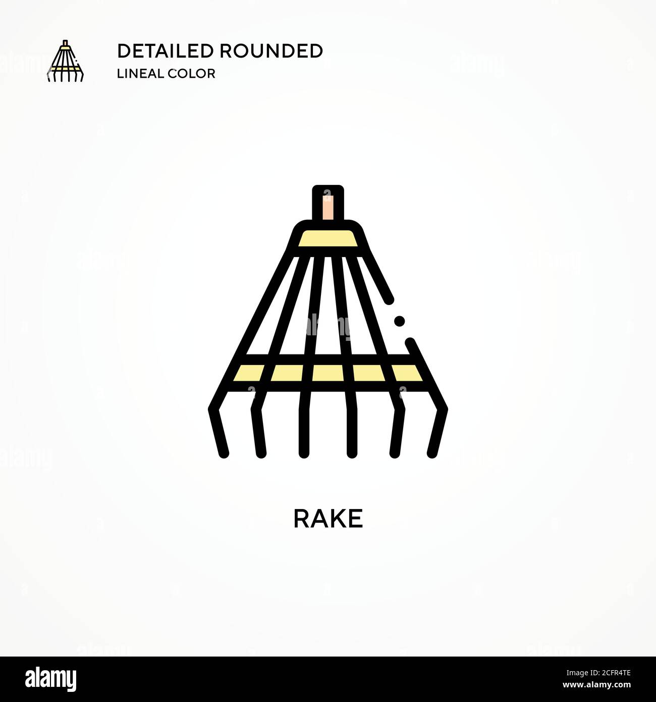Rake vector icon. Modern vector illustration concepts. Easy to edit and ...