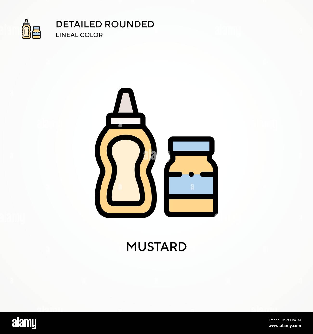 Mustard vector icon. Modern vector illustration concepts. Easy to edit ...