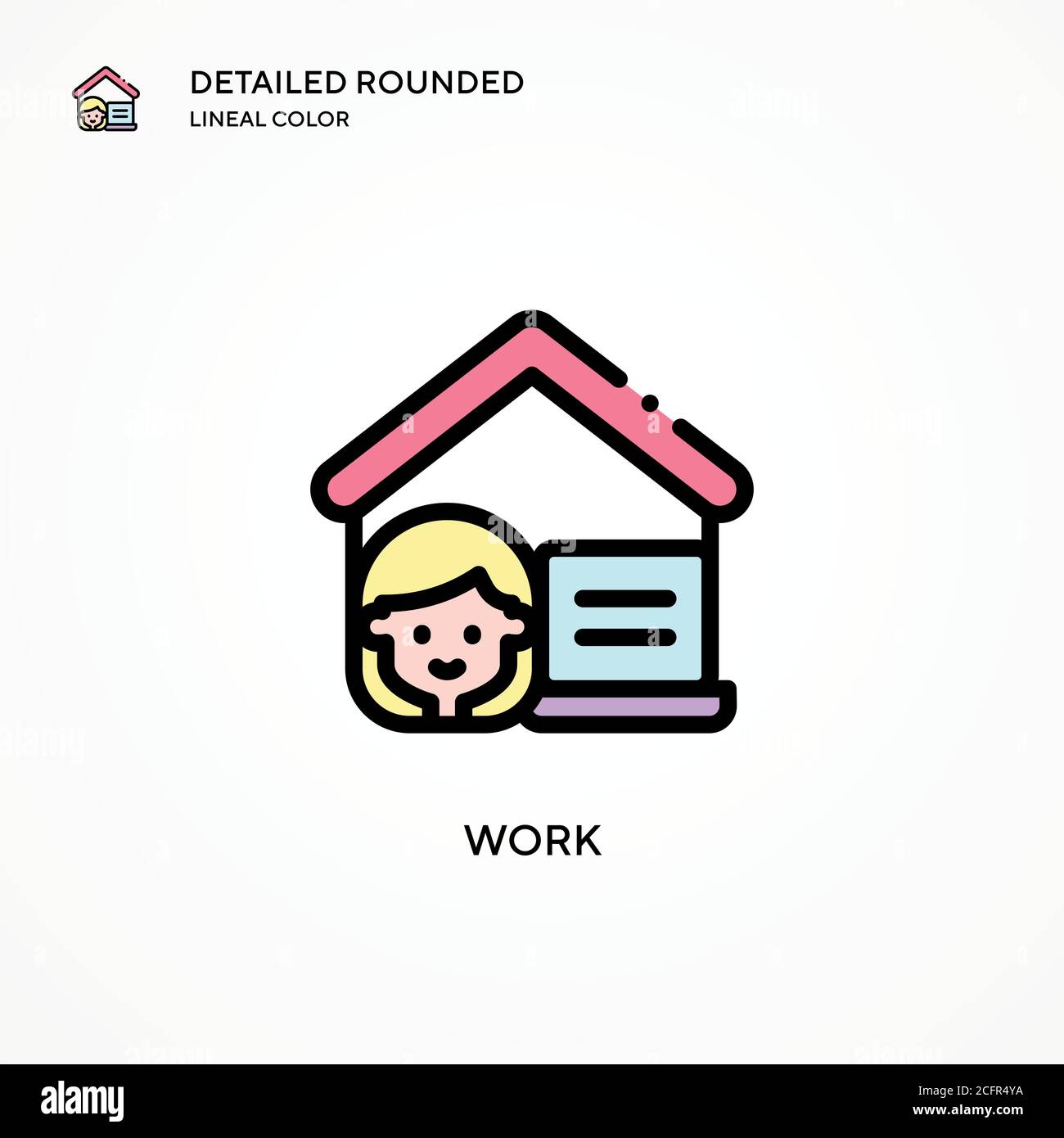 Work vector icon. Modern vector illustration concepts. Easy to edit and ...