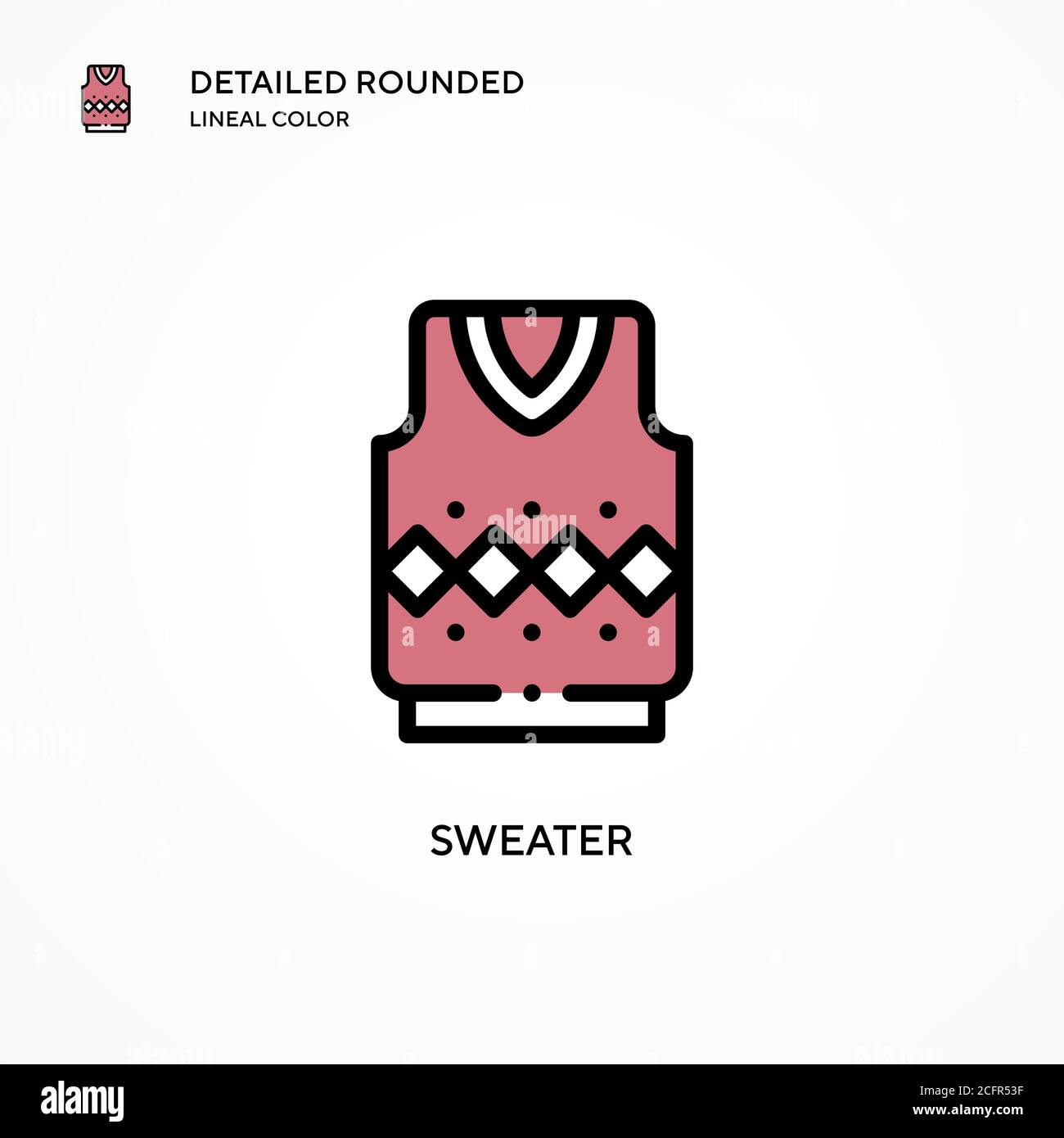Sweater vector icon. Modern vector illustration concepts. Easy to edit ...