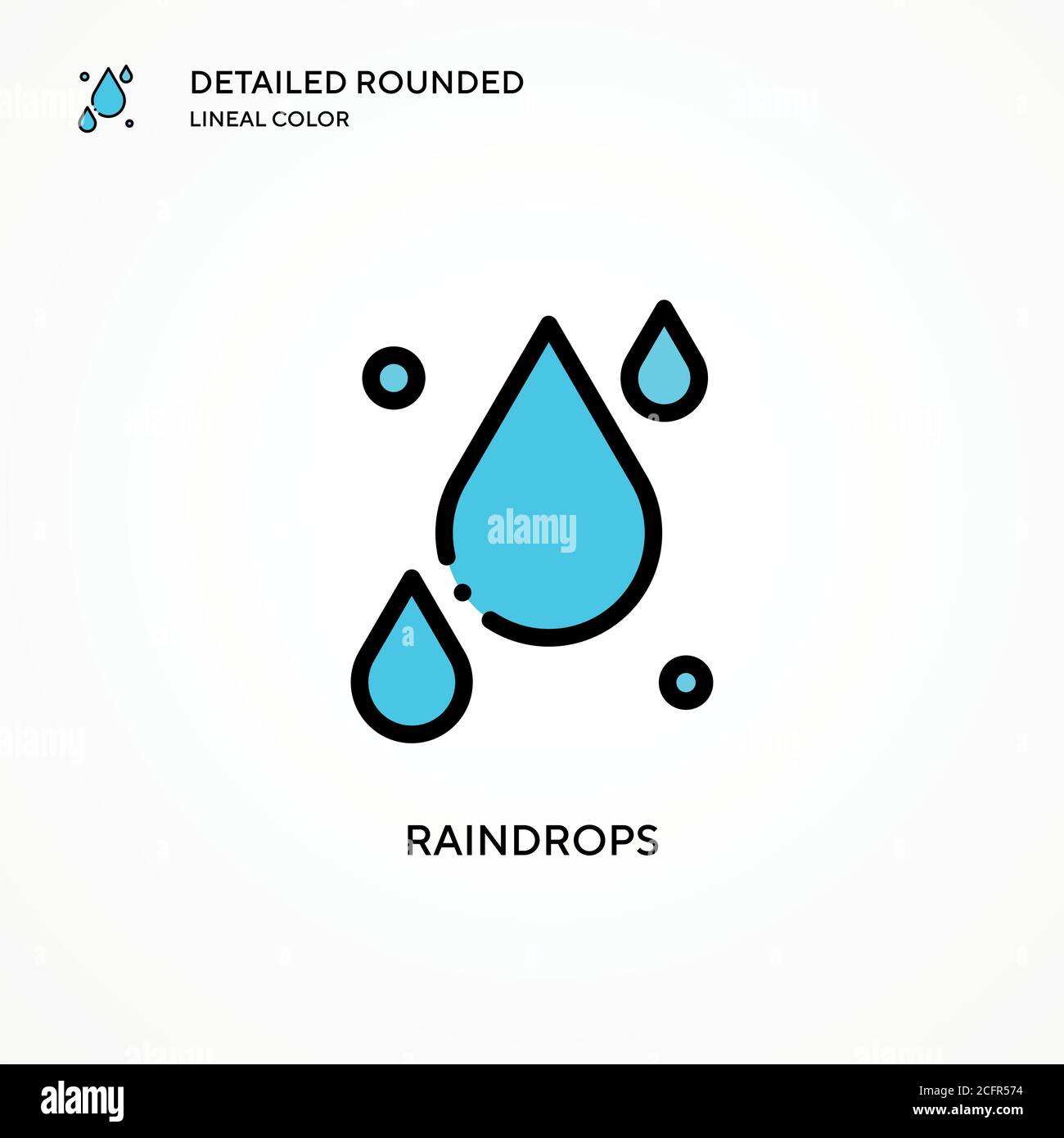 Raindrops vector icon. Modern vector illustration concepts. Easy to ...