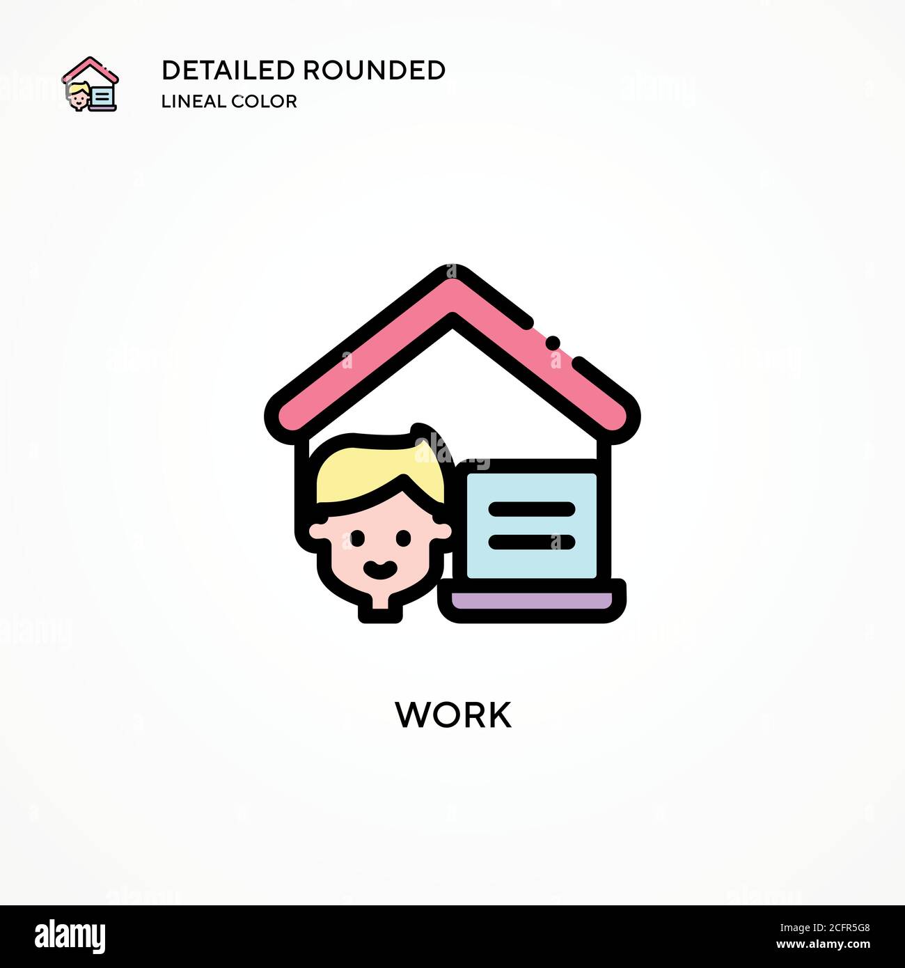 Work vector icon. Modern vector illustration concepts. Easy to edit and ...