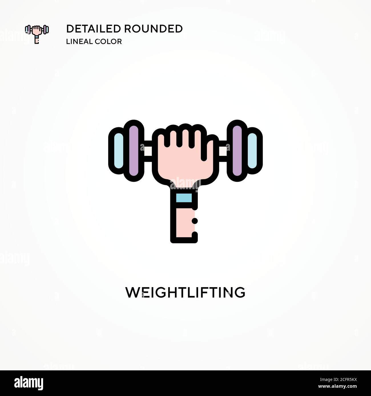 Weightlifting vector icon. Modern vector illustration concepts. Easy to ...
