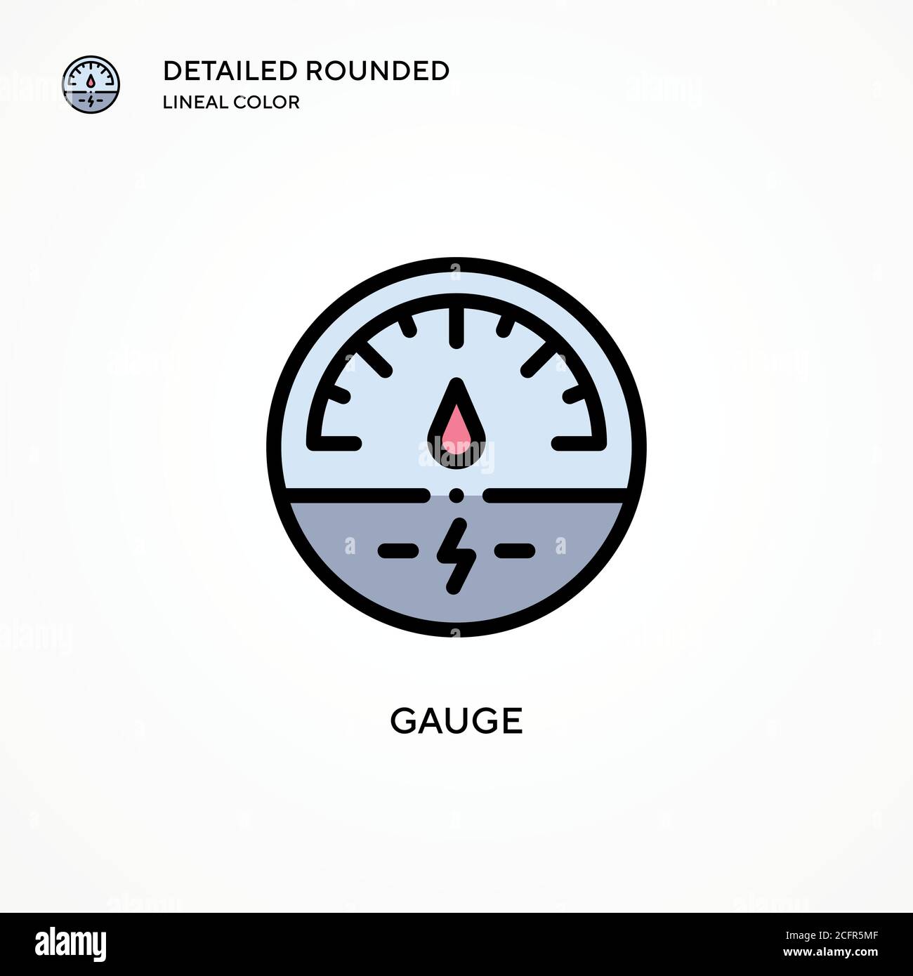Gauge vector icon. Modern vector illustration concepts. Easy to edit ...