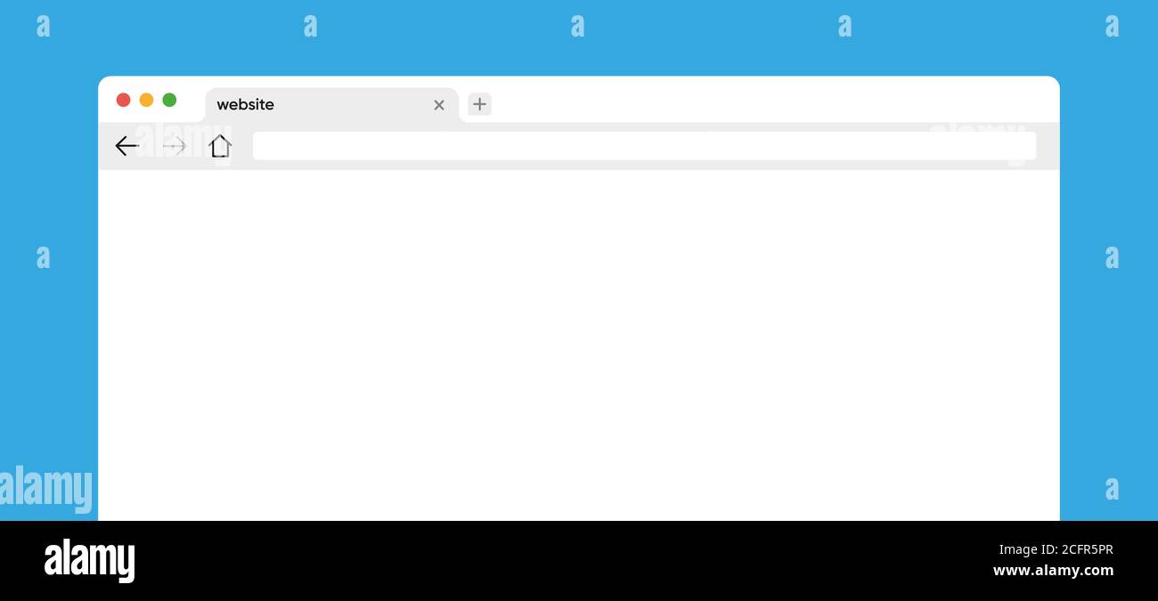 Browser Website Search Internet Vector Tab Template Stock Vector Image ...