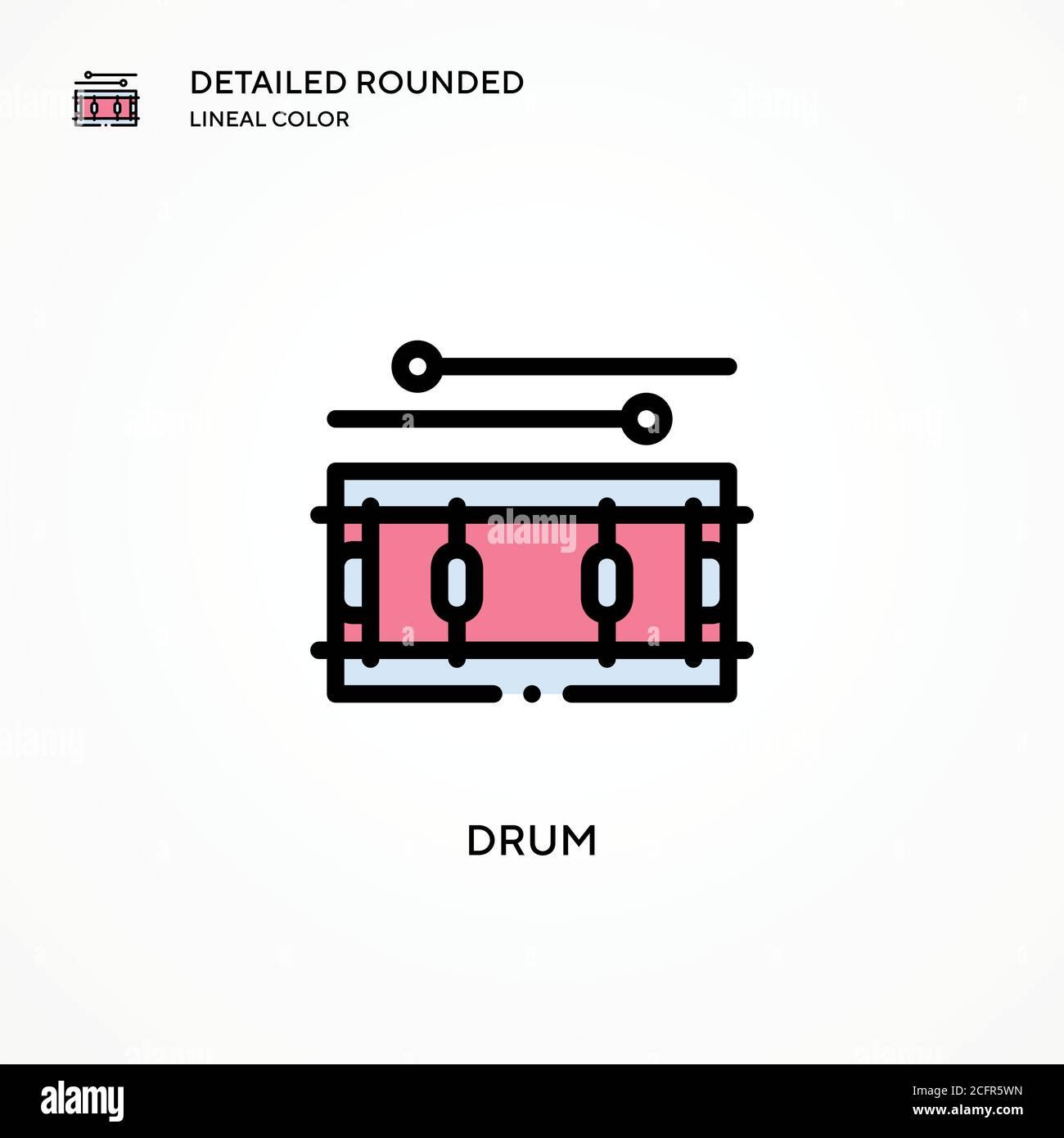 Drum vector icon. Modern vector illustration concepts. Easy to edit and ...