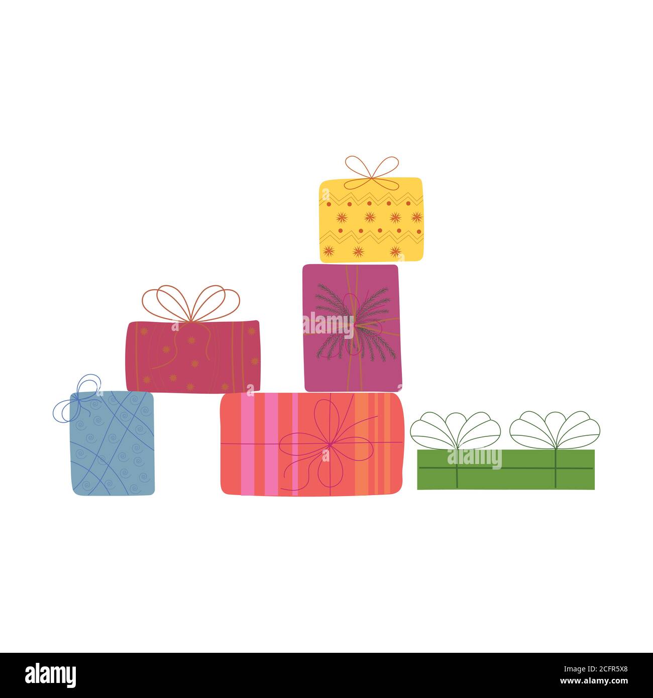 Pile of birthday presents Stock Vector Images - Alamy