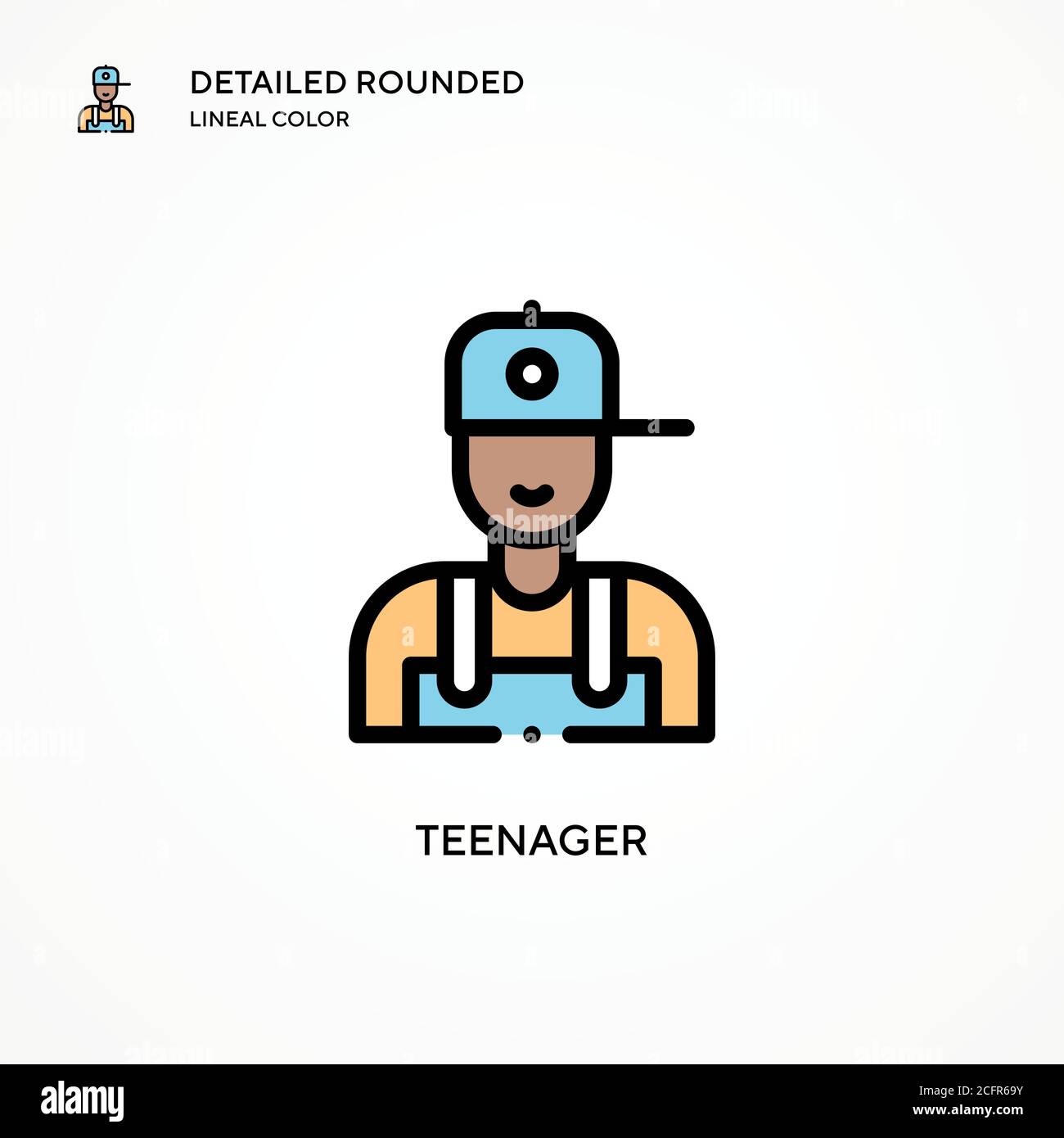 Teenager vector icon. Modern vector illustration concepts. Easy to edit ...