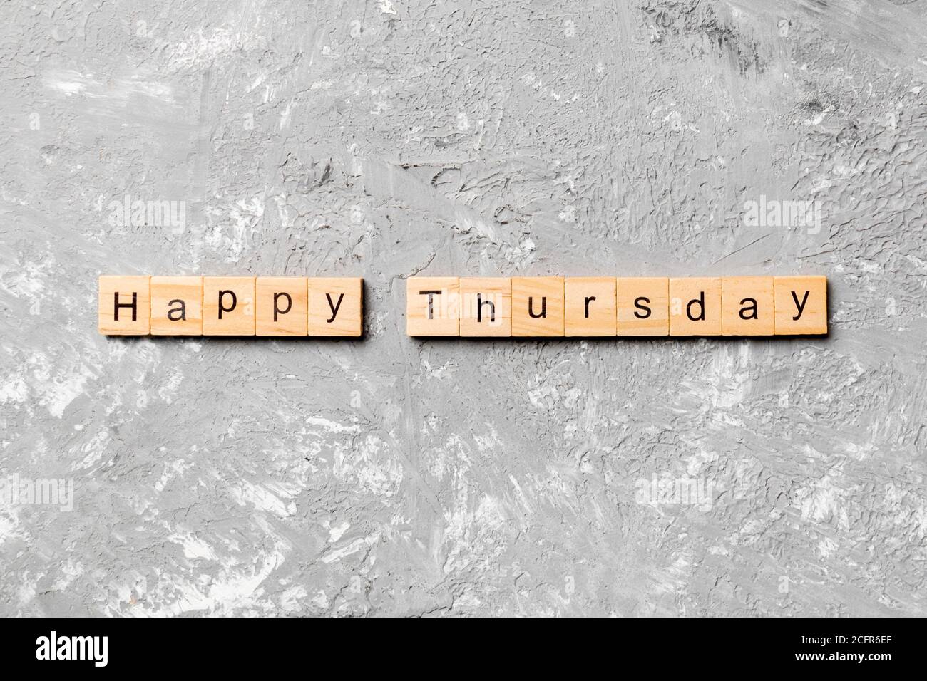 Happy thursday word written on wood block. Happy thursday text on ...