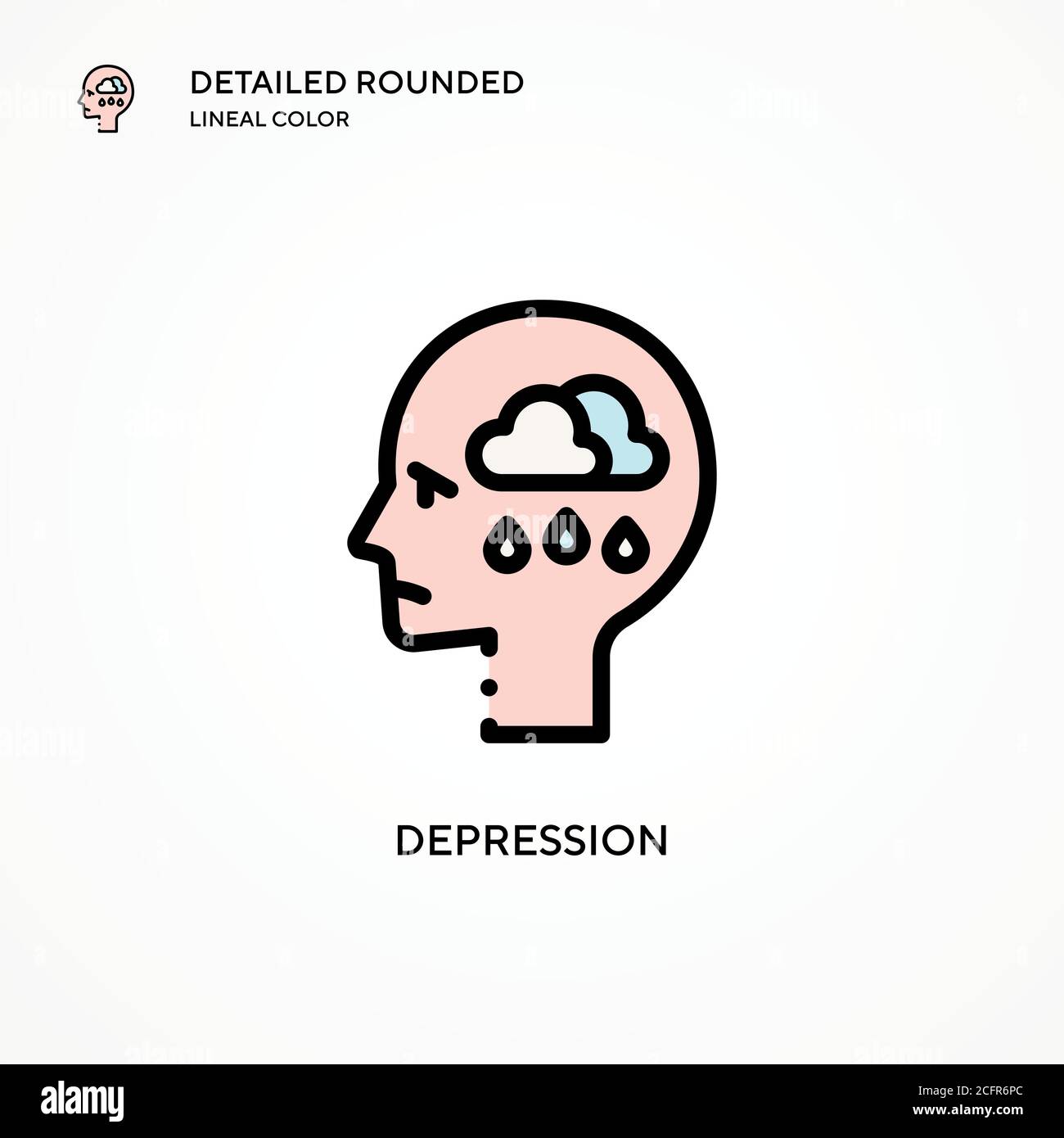 Depression vector icon. Modern vector illustration concepts. Easy to ...