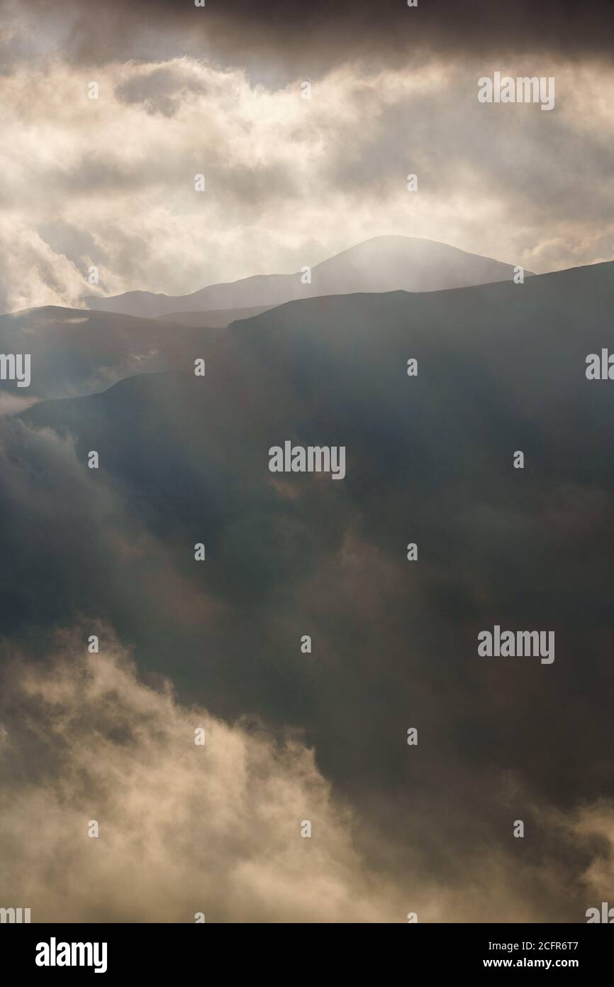 High altitude clouds in the mountains, ideal for use as graphic ...
