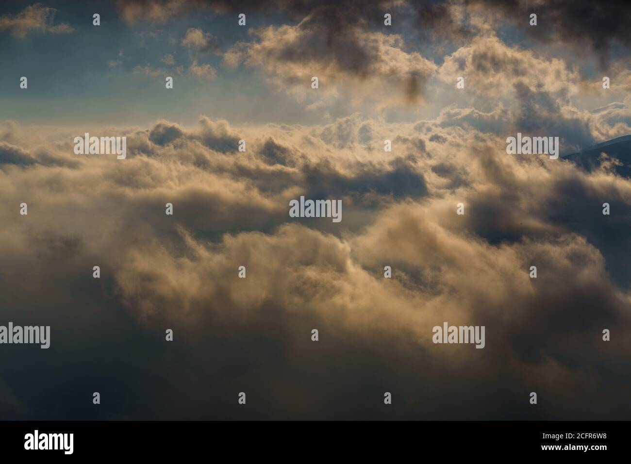 High altitude clouds in the mountains, ideal for use as graphic ...