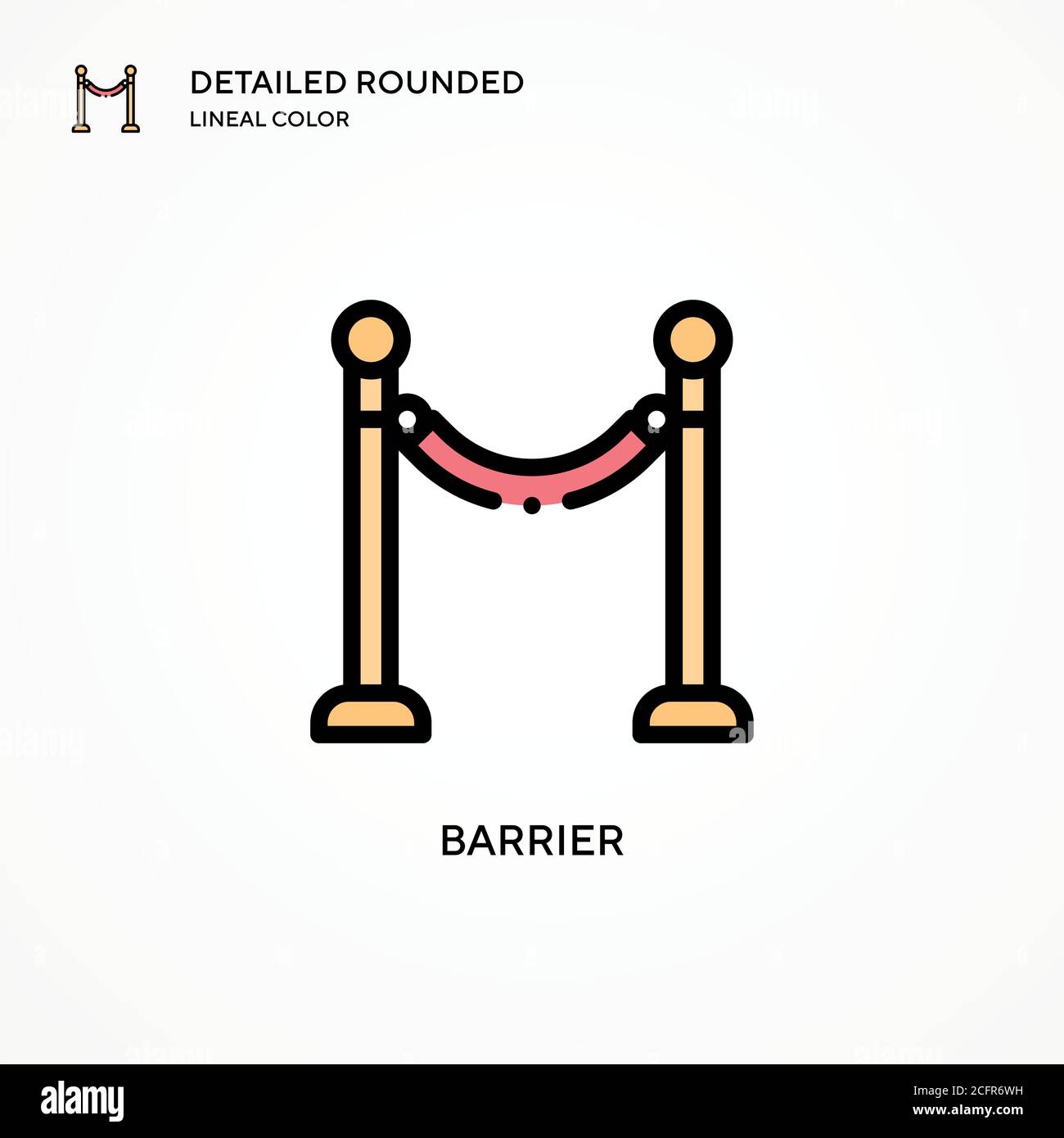 Barrier vector icon. Modern vector illustration concepts. Easy to edit ...
