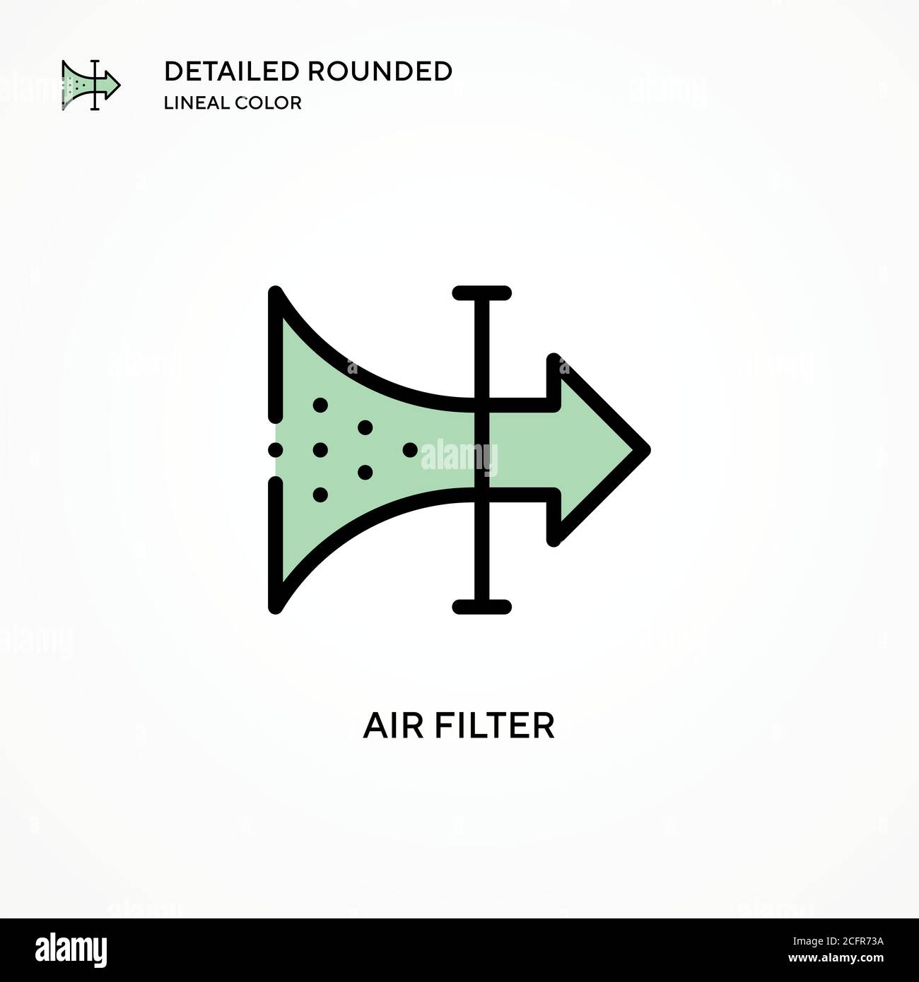 Air filter vector icon. Modern vector illustration concepts. Easy to ...