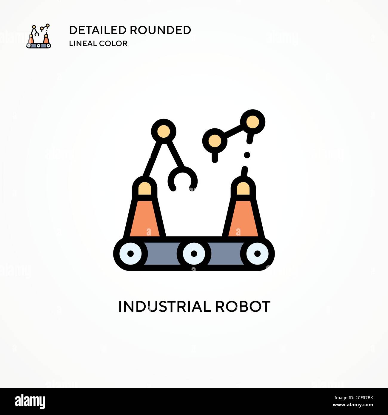 Industrial robot vector icon. Modern vector illustration concepts. Easy ...