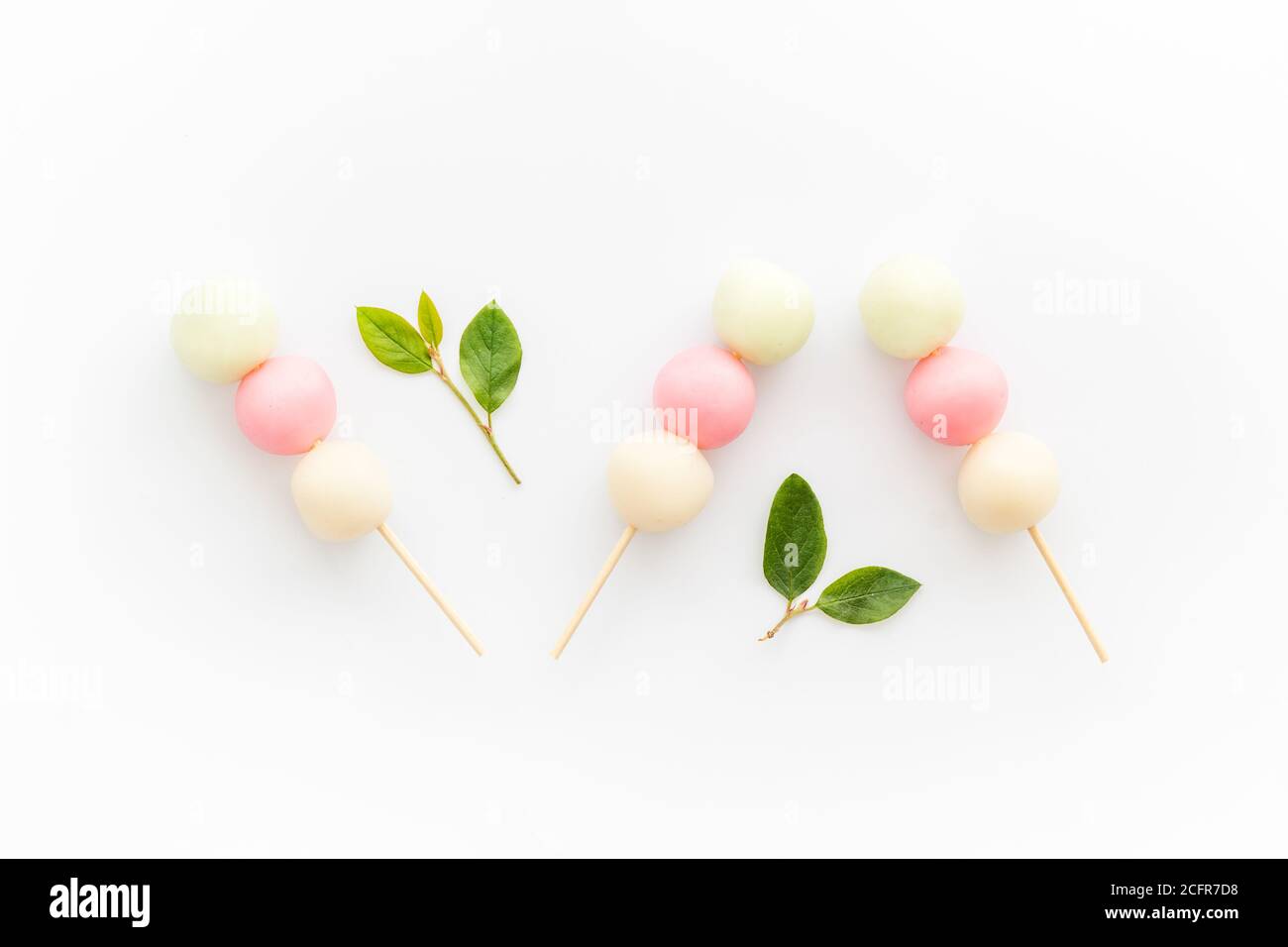 Japanese traditional sweets - dumpling rice cake, top view Stock Photo ...