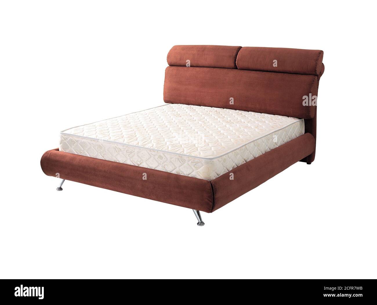 Luxury platform bed with mattress Stock Photo - Alamy