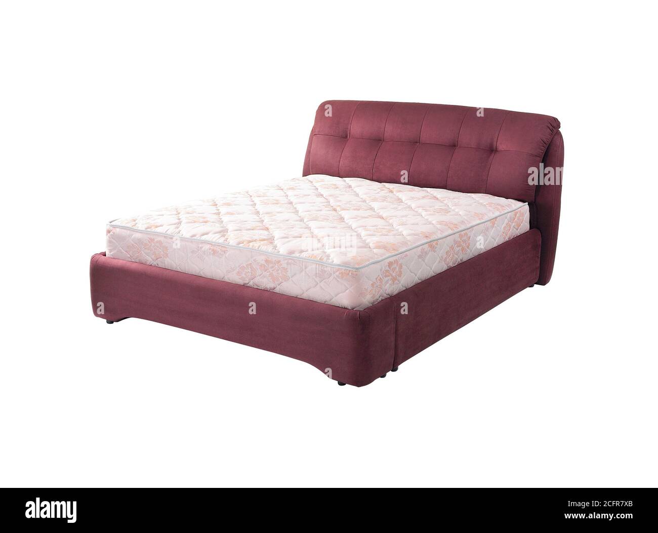 Luxury platform bed with mattress Stock Photo - Alamy