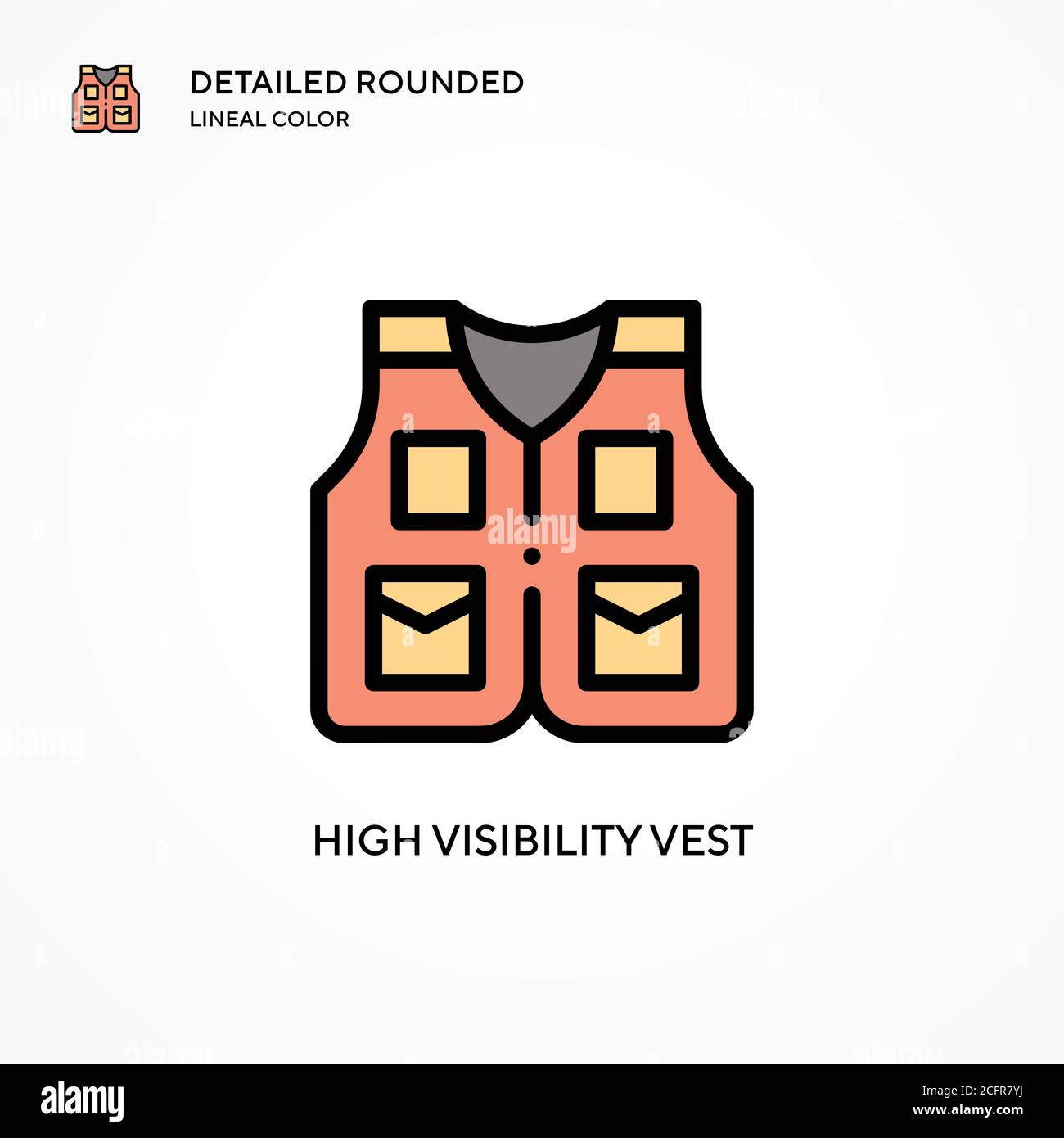 High visibility vest vector icon. Modern vector illustration concepts ...