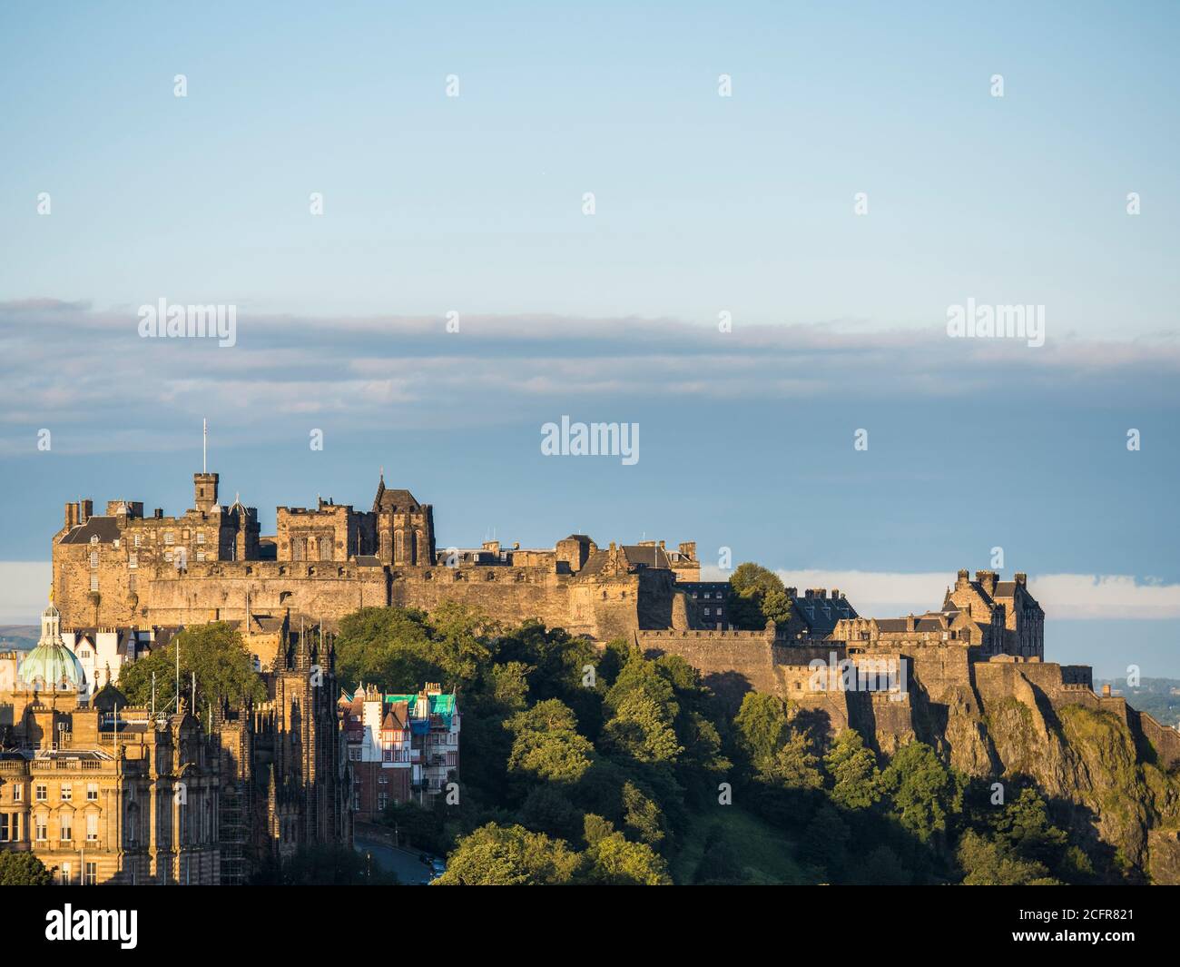 Sunrise at Edinburgh Castle, Edinburgh, Scotland, UK, GB Stock Photo ...
